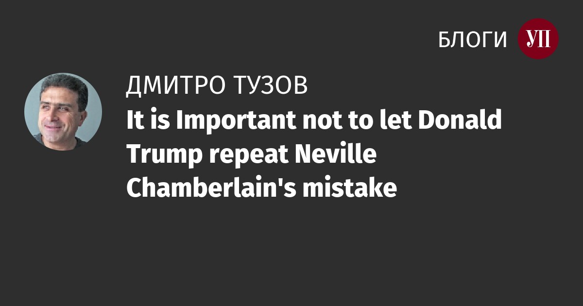 It is Important not to let Donald Trump repeat Neville Chamberlain's ...